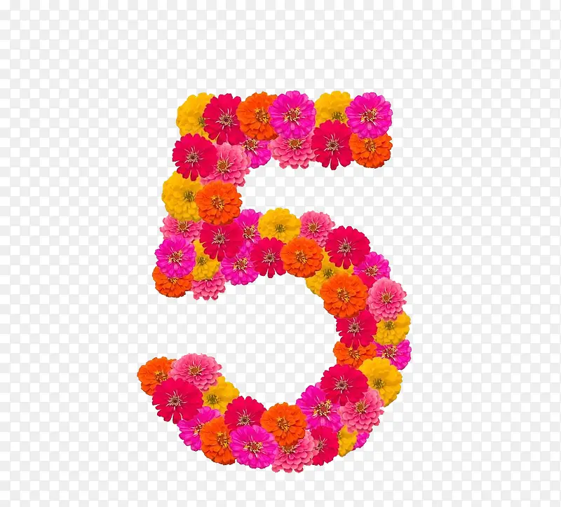 花卉数字5PNG图片素材下载_图片编号9900036-PNG素材网