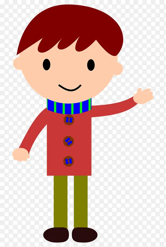 卡通小朋友挥手PNG图片素材下载_图片编号9968241-PNG素材网
