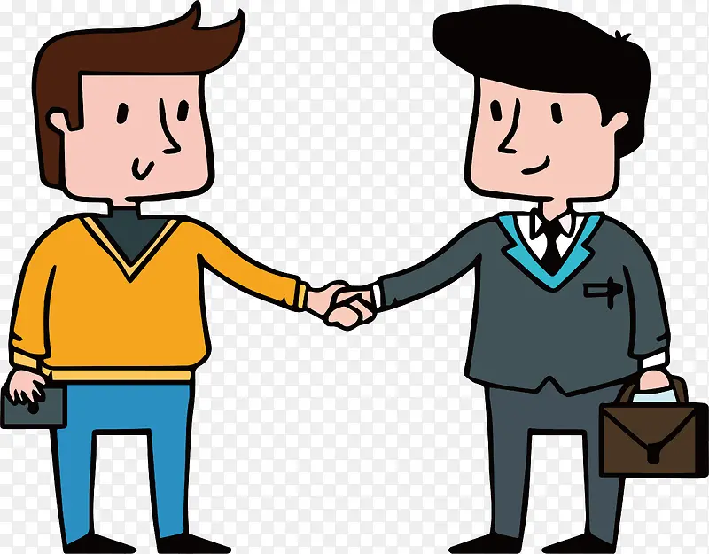 商务合作人士插画PNG图片素材下载_图片编号9979190-PNG素材网