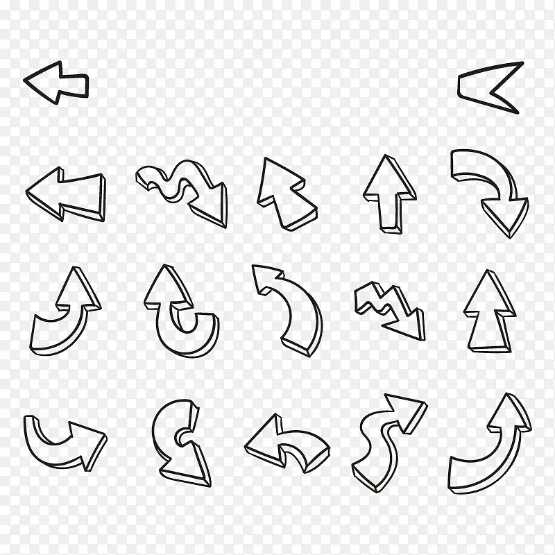 矢量线条箭头PNG图片素材下载_图片编号10276203-PNG素材网