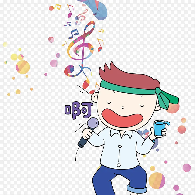 唱歌卡通人物PNG图片素材下载_图片编号10310024-PNG素材网