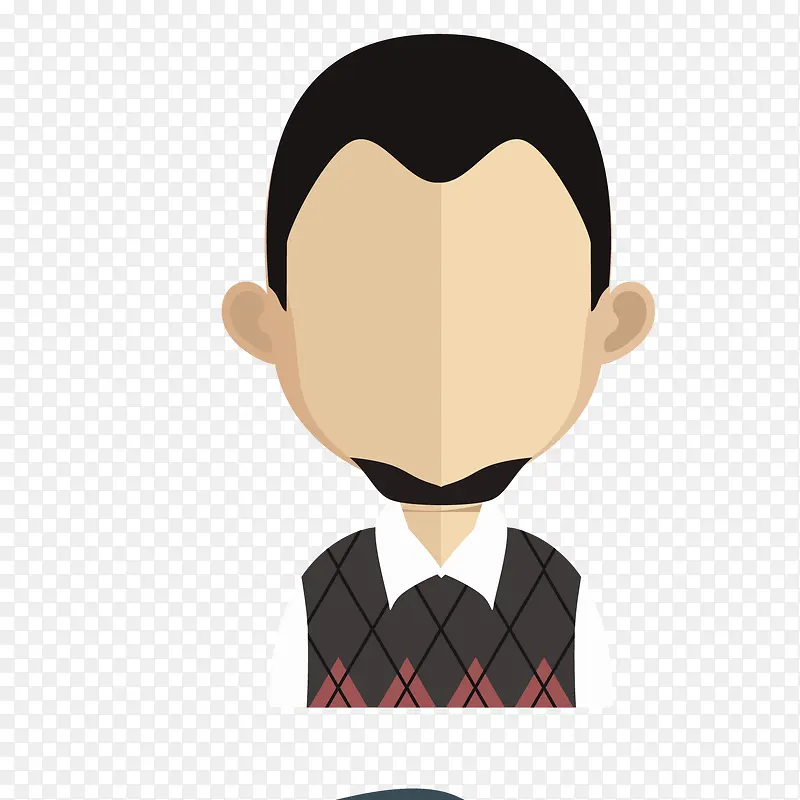 矢量卡通扁平化科技人头pngPNG图片素材下载_图片编号10345886-PNG素材网