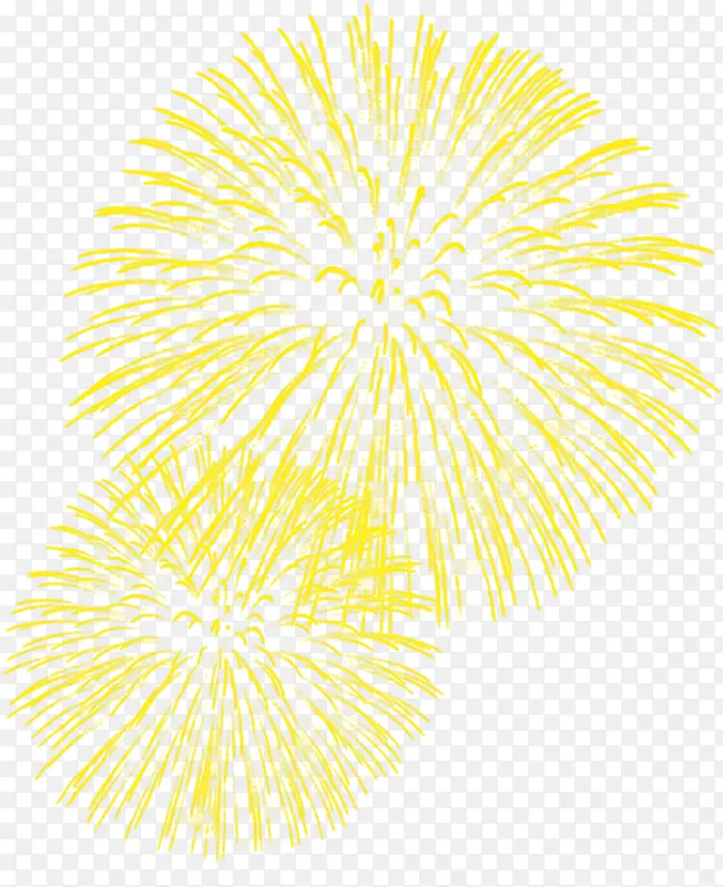 黄色卡通绽放烟花美景PNG图片素材下载_图片编号10398853-PNG素材网