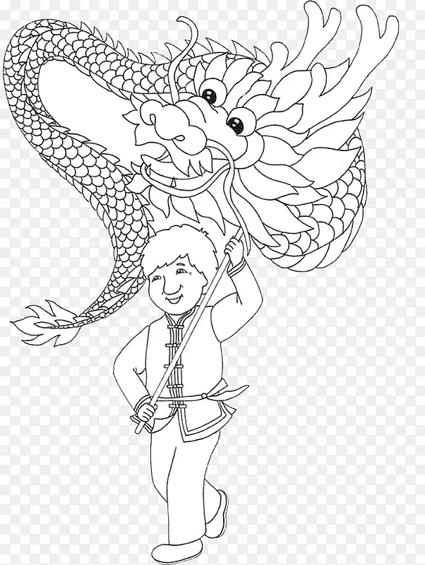 舞龙简笔画PNG图片素材下载_图片编号10440246-PNG素材网