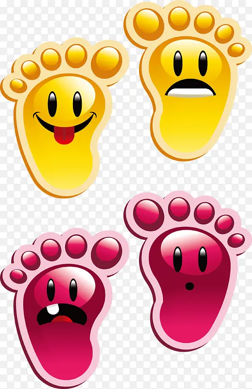 卡通微笑的脚丫PNG图片素材下载_图片编号10641123-PNG素材网