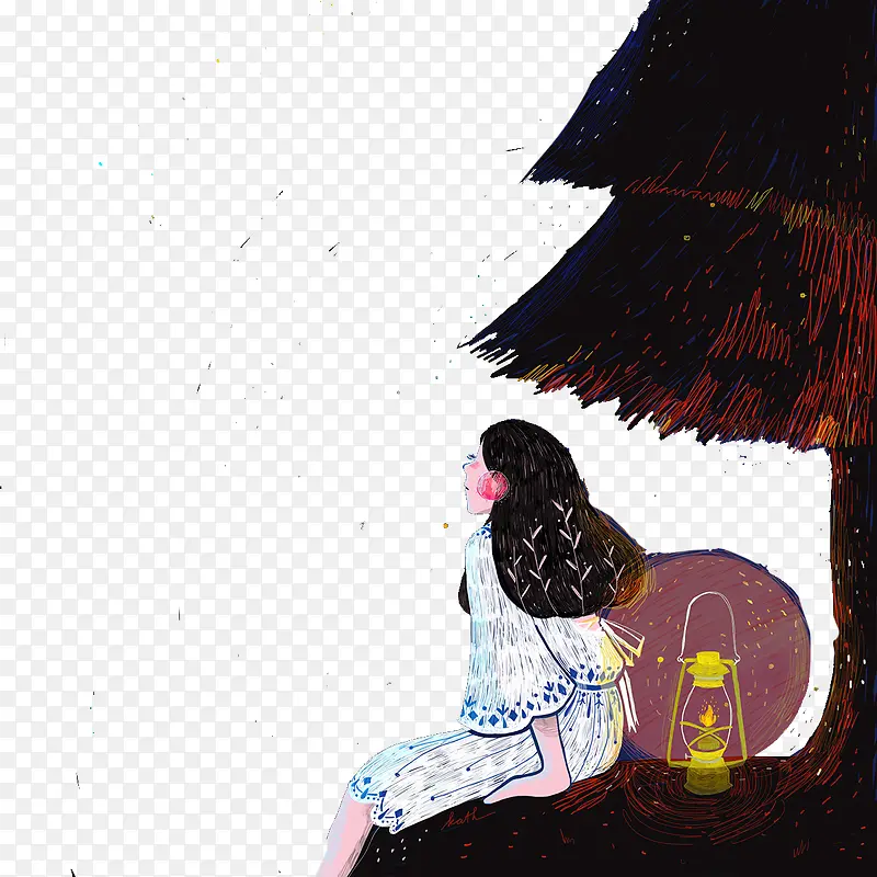 看星星的女孩PNG图片素材下载_图片编号10662413-PNG素材网