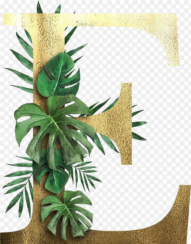 创意植物字母EPNG图片素材下载_图片编号10715209-PNG素材网