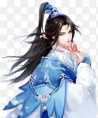 蓝色古风人物立绘男PNG图片素材下载_图片编号11043081-PNG素材网