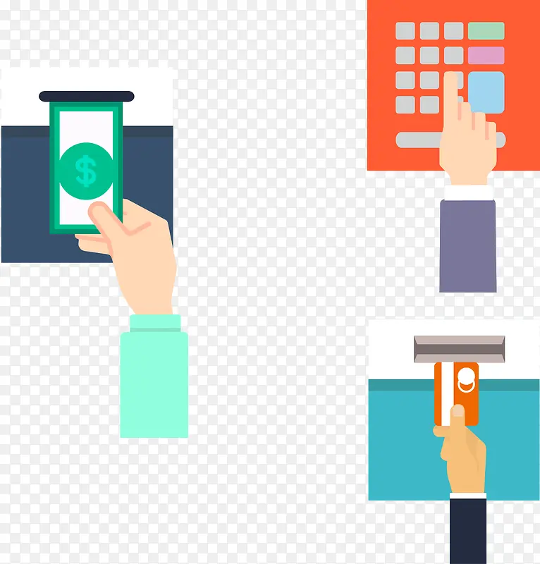 自动取款步骤图标矢量图PNG图片素材下载_图片编号11068121-PNG素材网