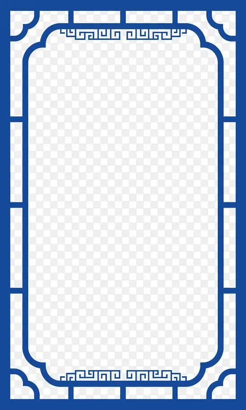 蓝色古风花边PNG图片素材下载_图片编号11196919-PNG素材网