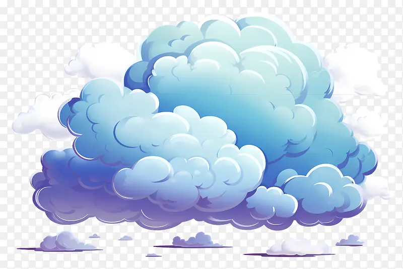 卡通云-密集群中雪花状云的插图PNG图片素材下载_图片编号11363506-PNG素材网