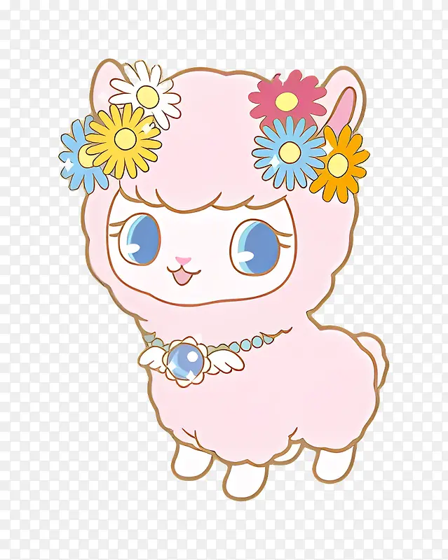 可爱粉色羊驼PNG图片素材下载_图片编号11736401-PNG素材网
